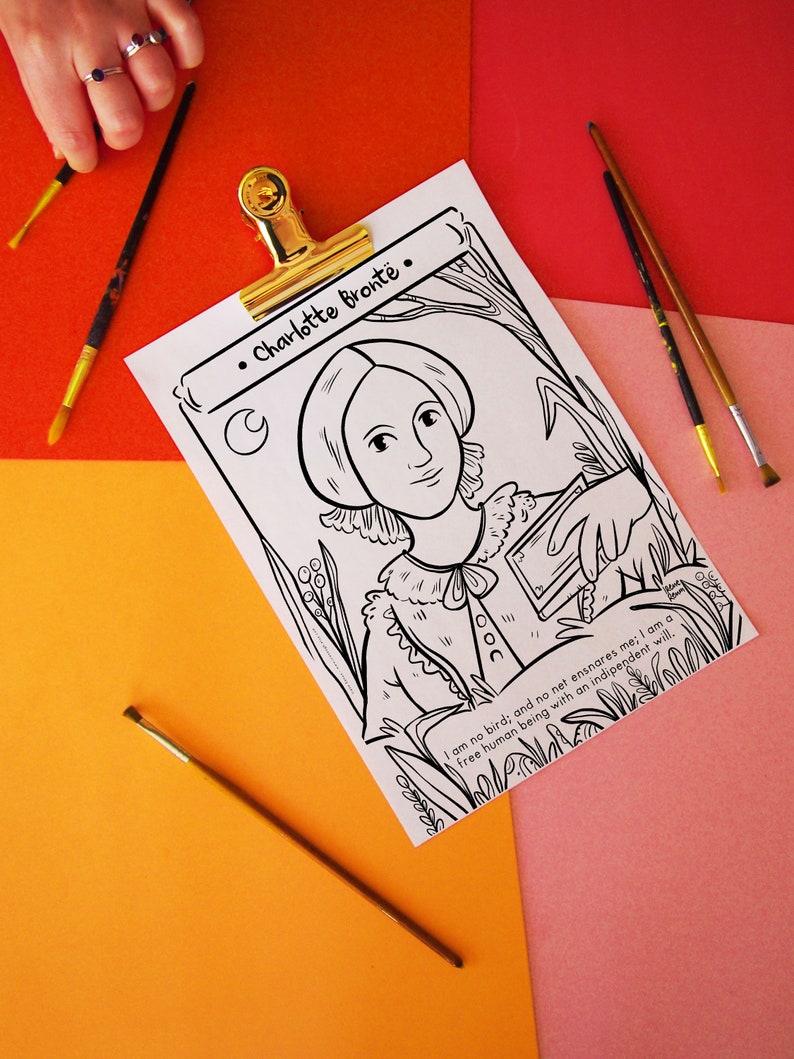 Women in Literature Charlotte Bronte Quote Coloring Page | Etsy