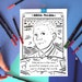 Nelson Mandela Coloring Page Black History Month Printable Drawing ...