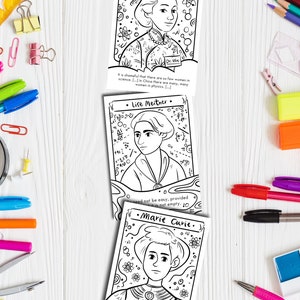 Printable Coloring Page Women in Science Colouring Page Pdf Steminist ...