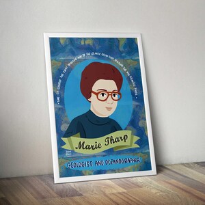 Marie Tharp Women in STEM Wall Art Science Poster for STEM Classroom ...