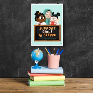 Girls in STEM Classroom Poster: Women Empowerment, Educational Wall Art ...