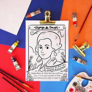 Olympe De Gouges Coloring Page: Women's History Month Activity (digital ...
