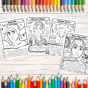AAPI Printable Coloring Page Bundle Set AANHPI Educational Printable ...