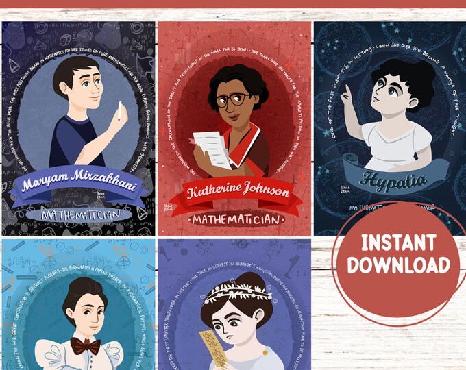Famous Women Mathematicians Posters (set of 8) Printable, Science ...
