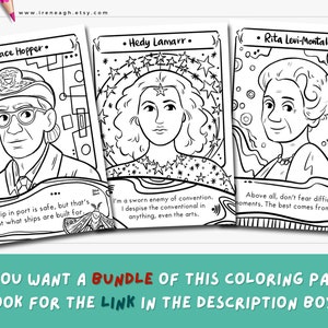 Grace Hopper Coloring Page: Women in Tech Printable (digital Download ...