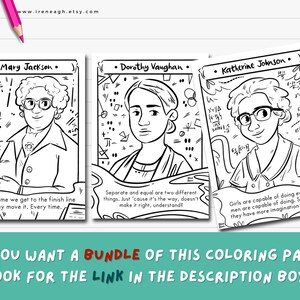 Mary Jackson Coloring Page Printable Drawing Hidden Figures Women in ...