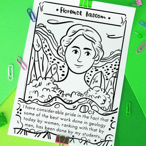 Florence Bascom Coloring Page Elementary Kid STEM Coloring Sheet Women ...
