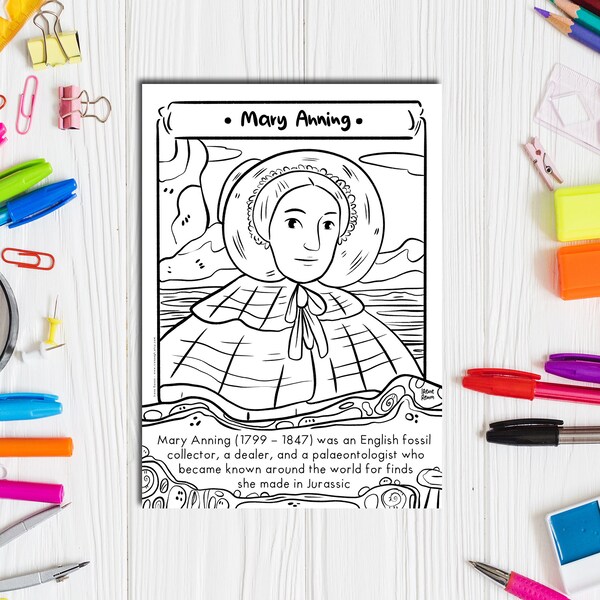 Paleontology Coloring Page - Etsy