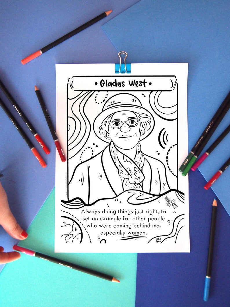 Women in Stem Coloring Page Women in Mathematics Gladys - Etsy