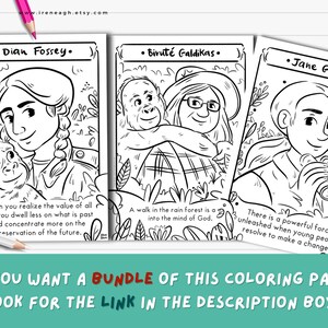 Jane Goodall Coloring Page Women in Stem Coloring Sheet Science ...