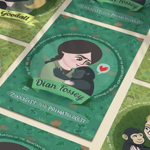 Women in Science Wall Art Women in STEM Classroom Decor Postcard Jane ...