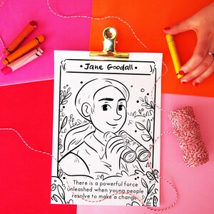 Jane Goodall Coloring Page Women in Stem Coloring Sheet Science ...