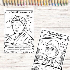 Harriet Tubman Coloring Page Black History Month Sojourner Truth ...