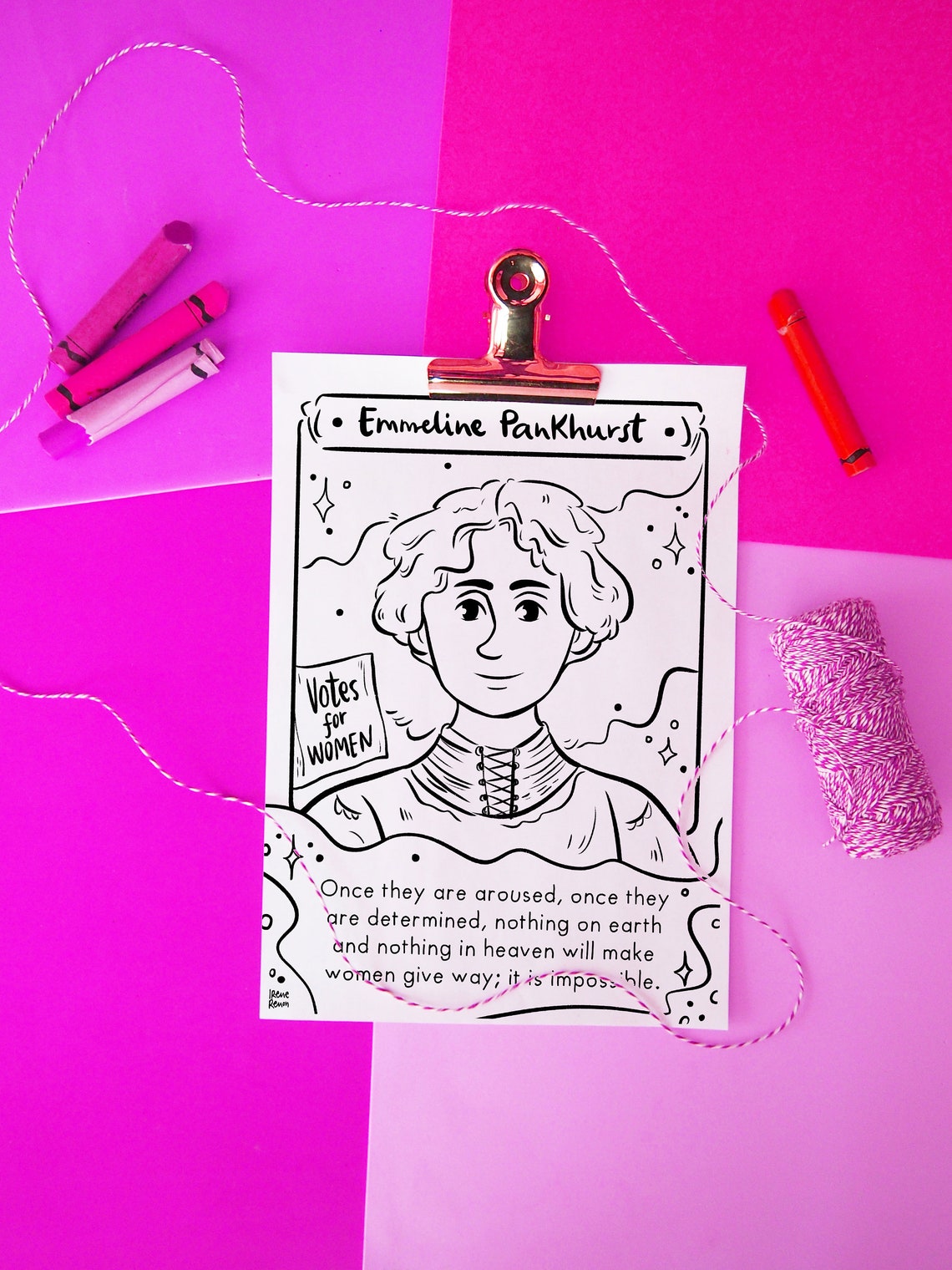 Emmeline Pankhurst Coloring Page: Women's History Month Printable (PDF ...