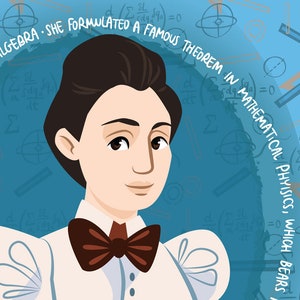 Women in Math Wall Art Mathematician Emmy Noether Women in Science ...