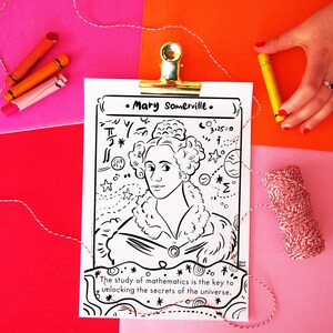 Ada Lovelace & Mary Somerville STEM Coloring Page Math Worksheet ...