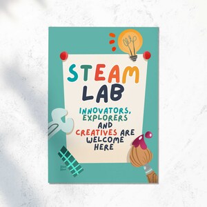 Stem Lab Printable Classroom Poster Science Wall Art Classroom Decor ...
