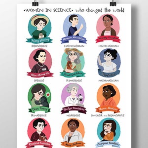 Women in Science Classroom Poster Science Home Decor Women in Stem ...