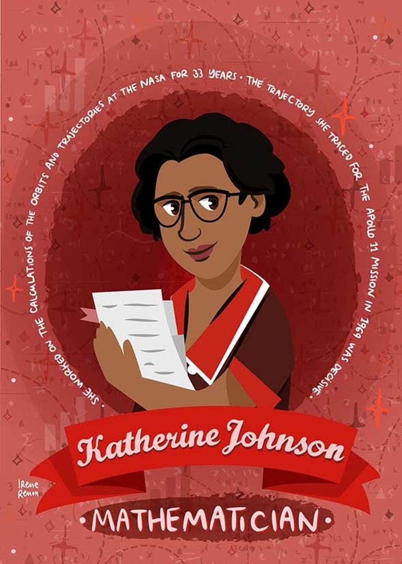 KATHERINE JOHNSON Black History Month Women in Science - Etsy