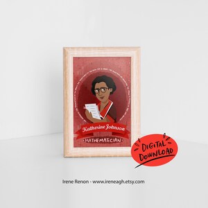 Women in History Month Printable Postcard Female Scientist Black ...