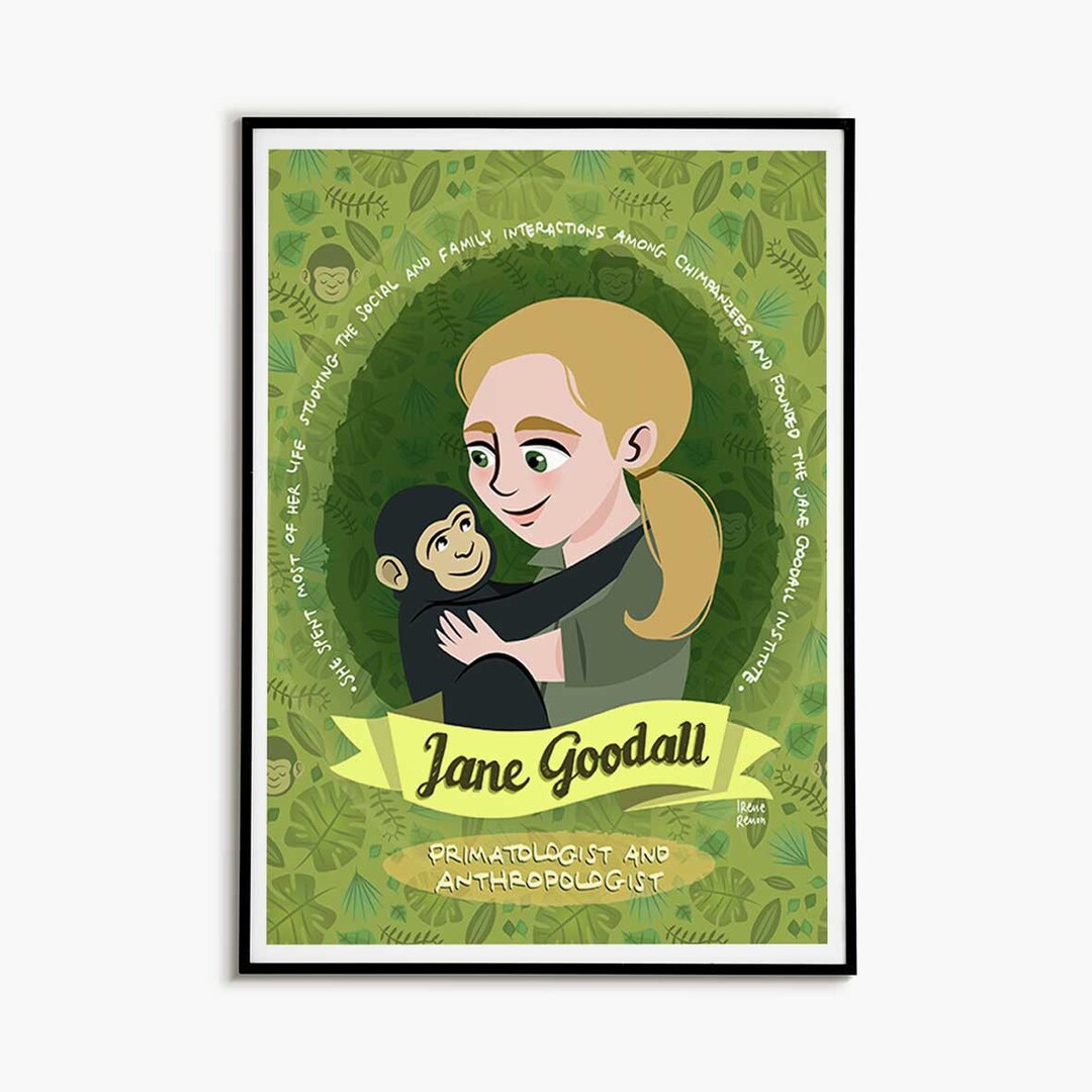 Jane Goodall Science Poster: Women in STEM Classroom Decor - Etsy