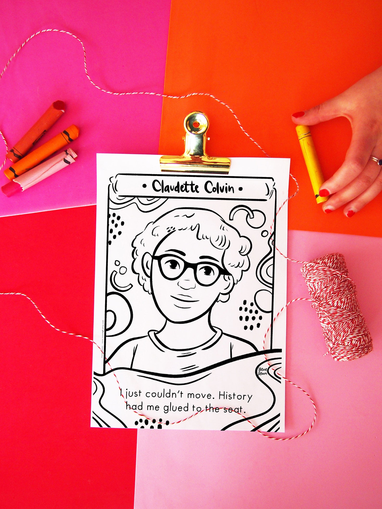 Claudette Colvin Coloring Page: Women in Black History (digital ...