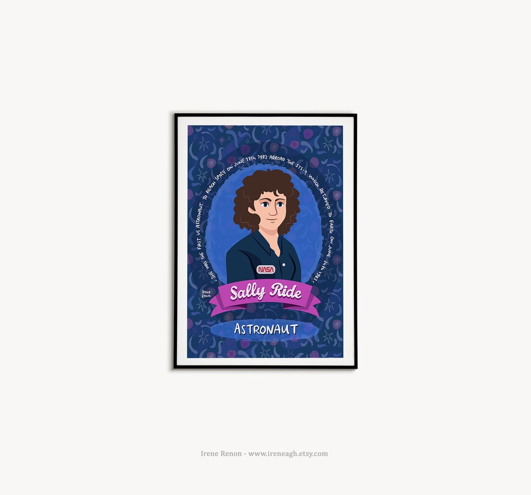 Sally Ride Astronaut Wall Art Astronaut Poster Women in - Etsy