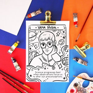 Printable Coloring Page Women in Science Printable Drawing STEM Women ...
