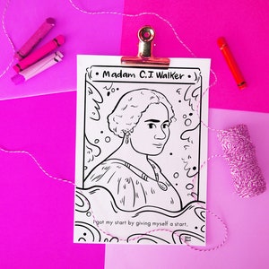 Coloring Page Bundle Famous Inventor Science Activity Female Scientist ...