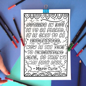 Printable Coloring Marie Curie Science Coloring Page Coloring Sheet ...