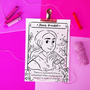 Jane Goodall Coloring Page Women in Stem Coloring Sheet Science ...