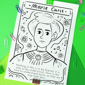 Printable Coloring Page Women in Science Colouring Page Pdf Steminist ...