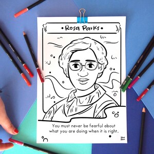 Black History Month Printable Drawing Rosa Parks Coloring Page Women in ...