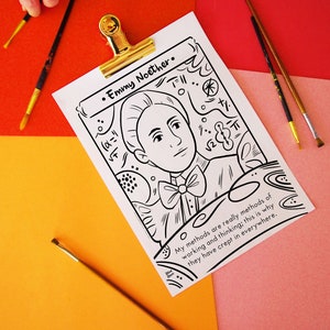 Printable Coloring Sheet Emmy Noether Quote Coloring Page Women in ...