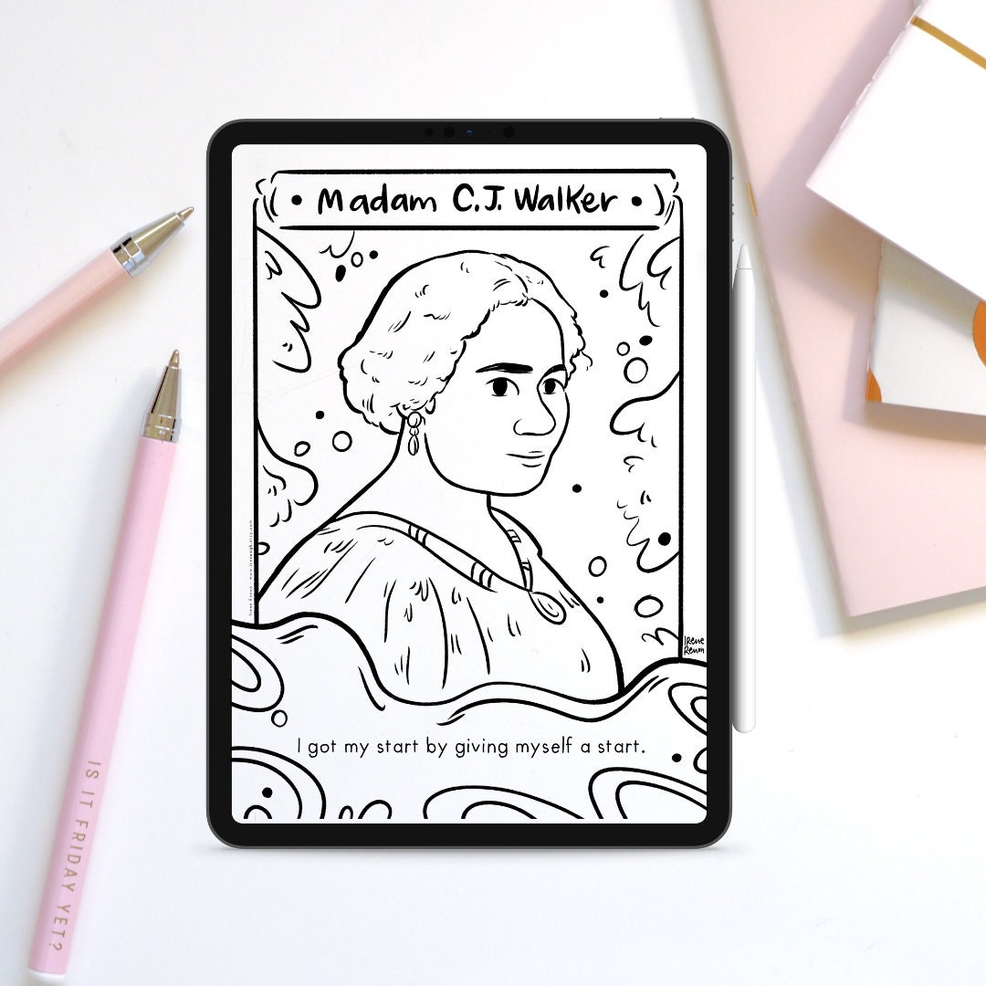Madam Cj Walker Coloring Pages For Kids [2025]