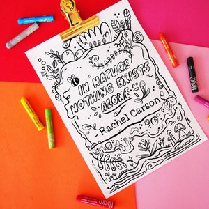 Earth Day Coloring Page Printable Inspiring Quote Coloring - Etsy Australia