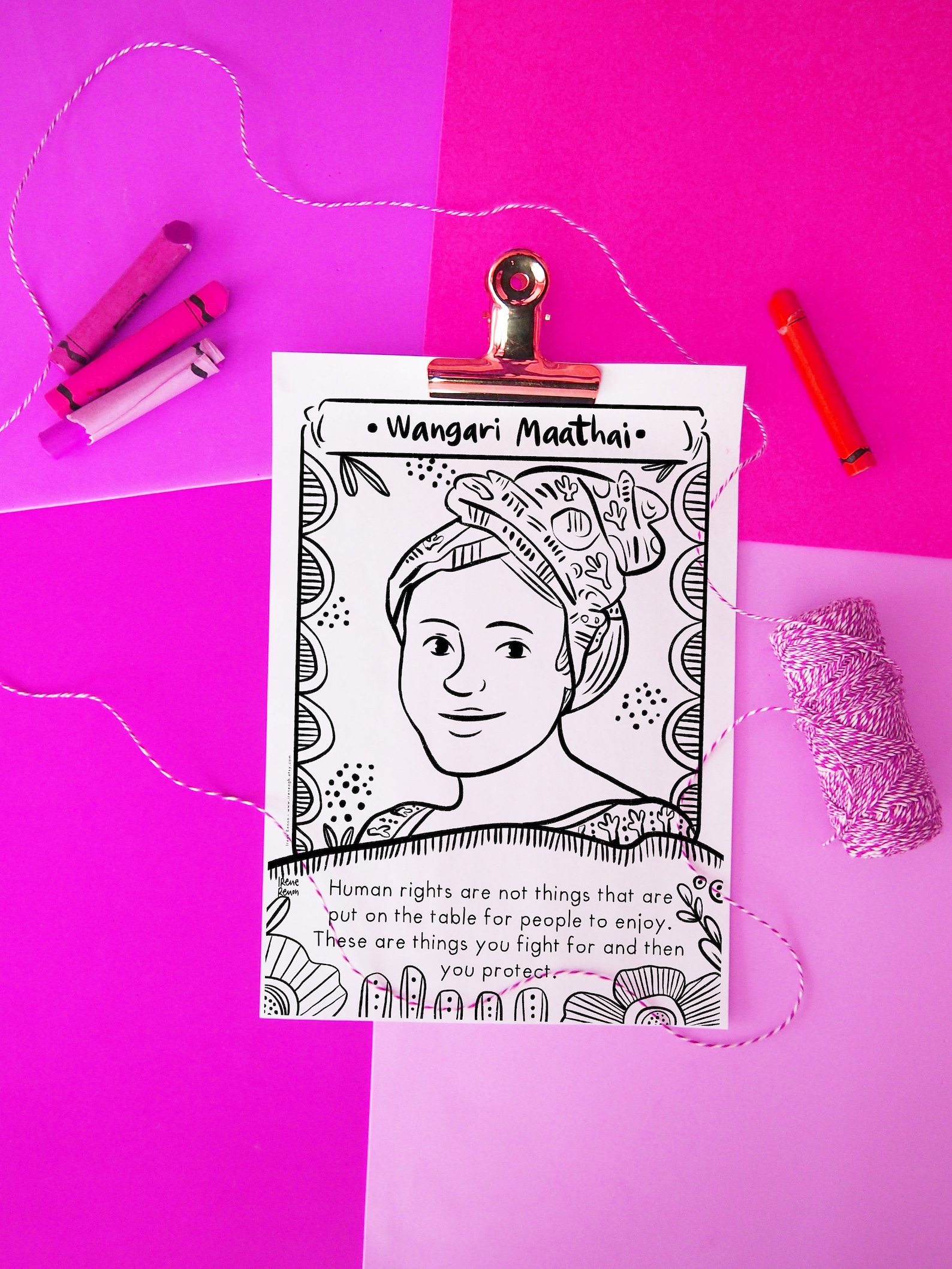 Wangari Maathai Coloring Page: Black History Month Printable (US Letter ...
