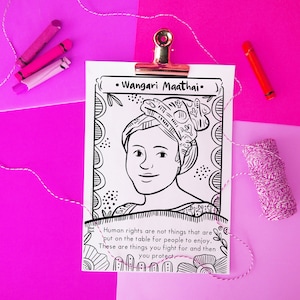 Wangari Maathai Coloring Page: Black History Month Printable (US Letter ...