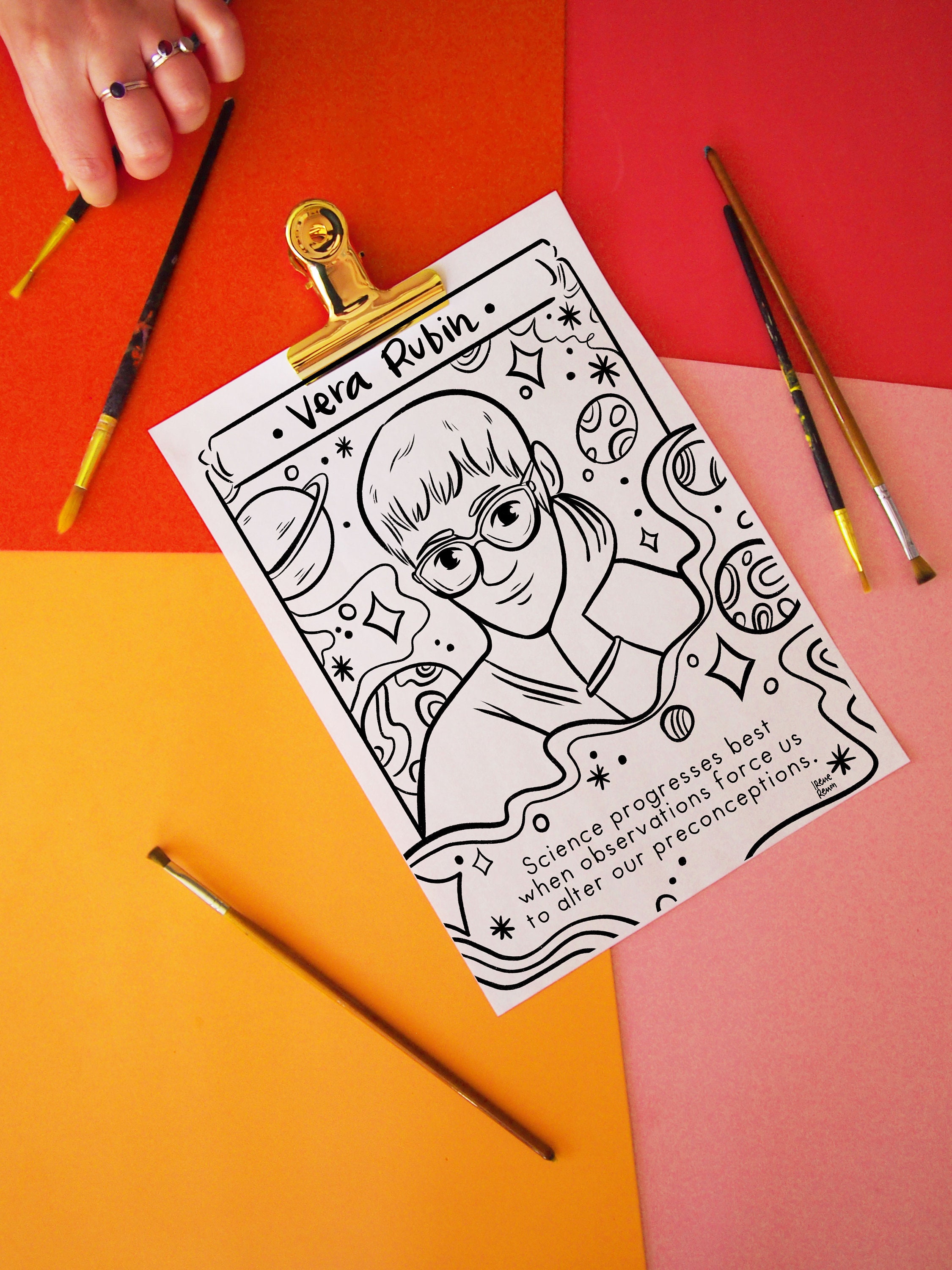 Vera Rubin Coloring Page: Astronomer, Women in STEM (digital Download ...