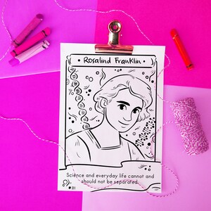 Science Coloring Page Printable Drawing ROSALIND FRANKLIN Quote ...