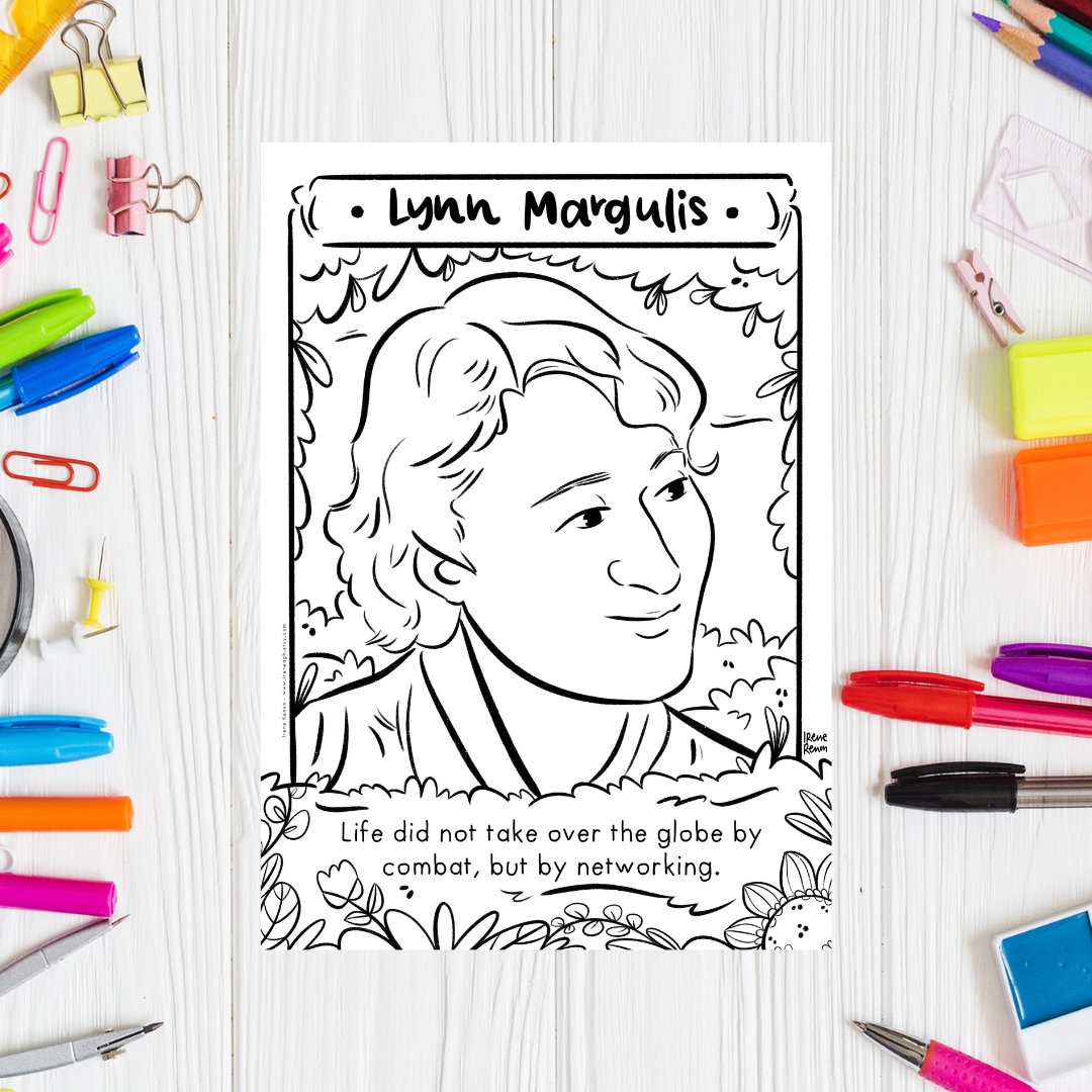 Lynn Margulis Coloring Page Educational Coloring Sheet for Kid Women in ...