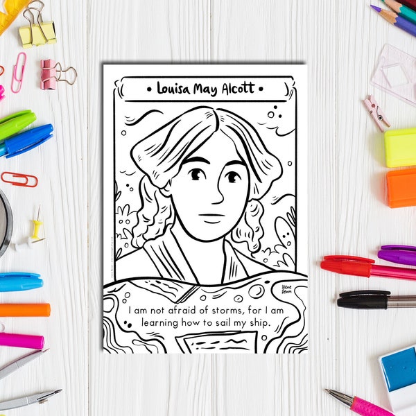 Writer Coloring Page - Etsy