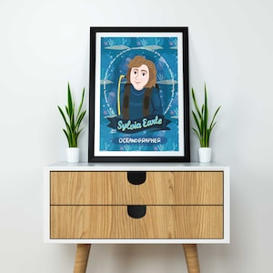 Sylvia Earle Poster Women in STEM Print Science Classroom Decor ...