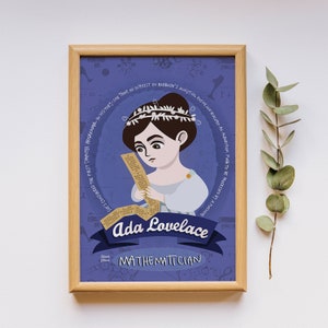 Ada Lovelace Poster Women in Science Computer Classroom Wall Art Print ...