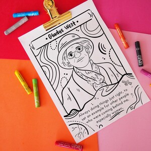 Women in Stem Coloring Page Women in Mathematics Gladys West Black ...