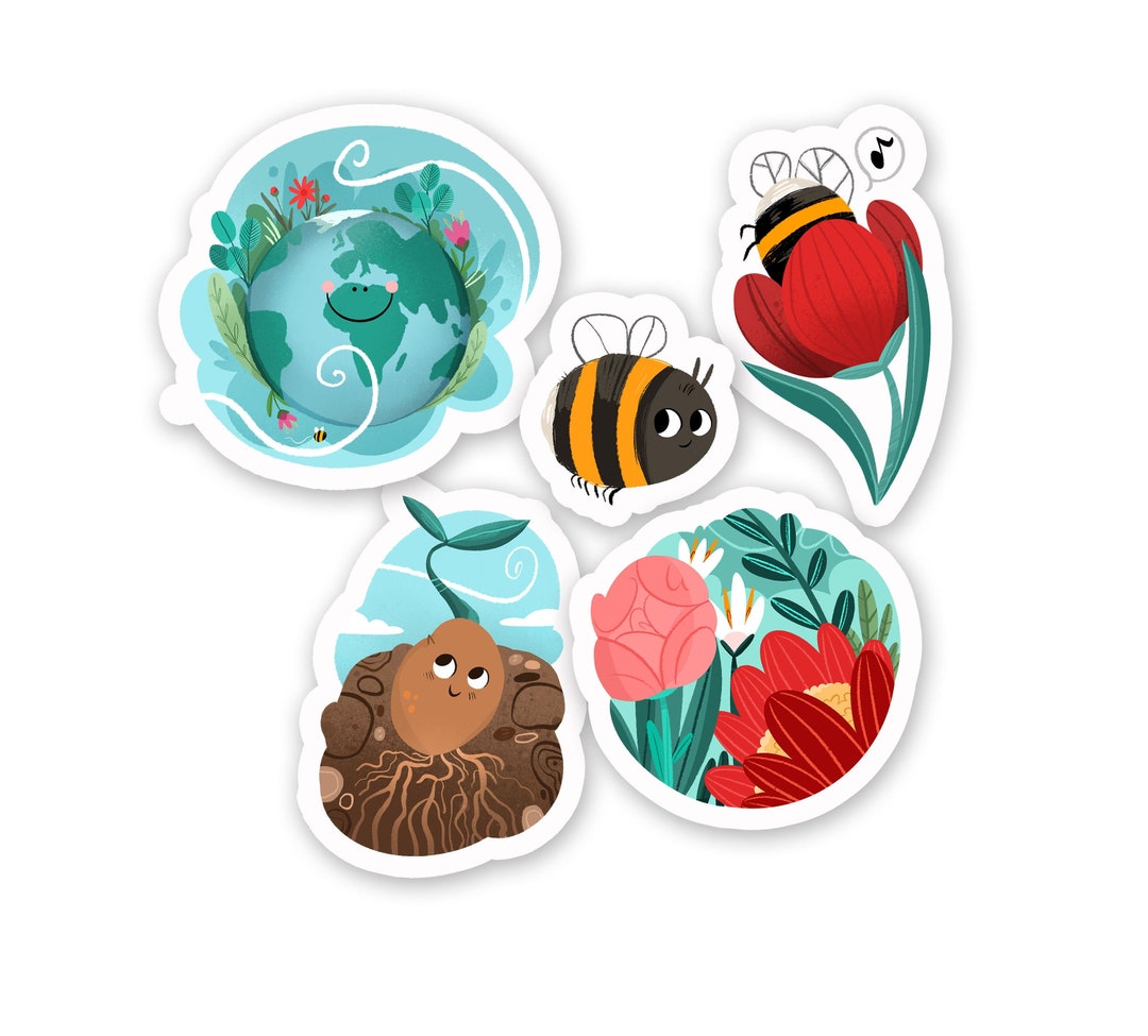 Earth Day Sticker Pack: Science & Nature Stickers for Laptop - Etsy