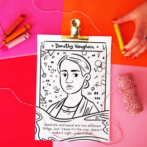 Dorothy Vaughan Coloring Page: Women in STEM, Black History (digital ...