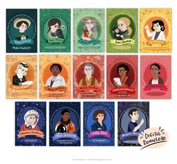 WOMEN IN SCIENCE Print Women in Stem Bundle 30 Printable - Etsy
