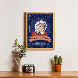 Astronaut Wall Art Space Race Women in Space Art Valentina Tereskova ...