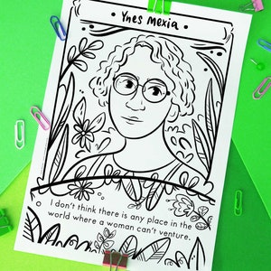 Hispanic Heritage Month Ynes Mexia Botanist Printable Coloring Page ...